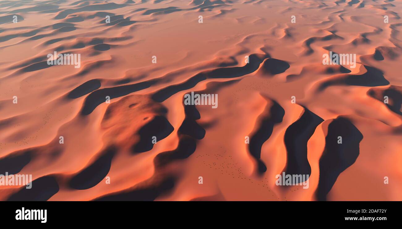 desert background dune, 3d render illustration Stock Photo - Alamy