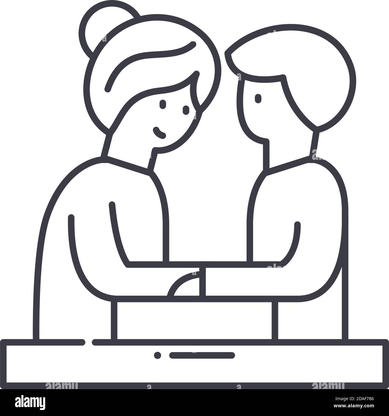 Beneficence icon, linear isolated illustration, thin line vector, web ...