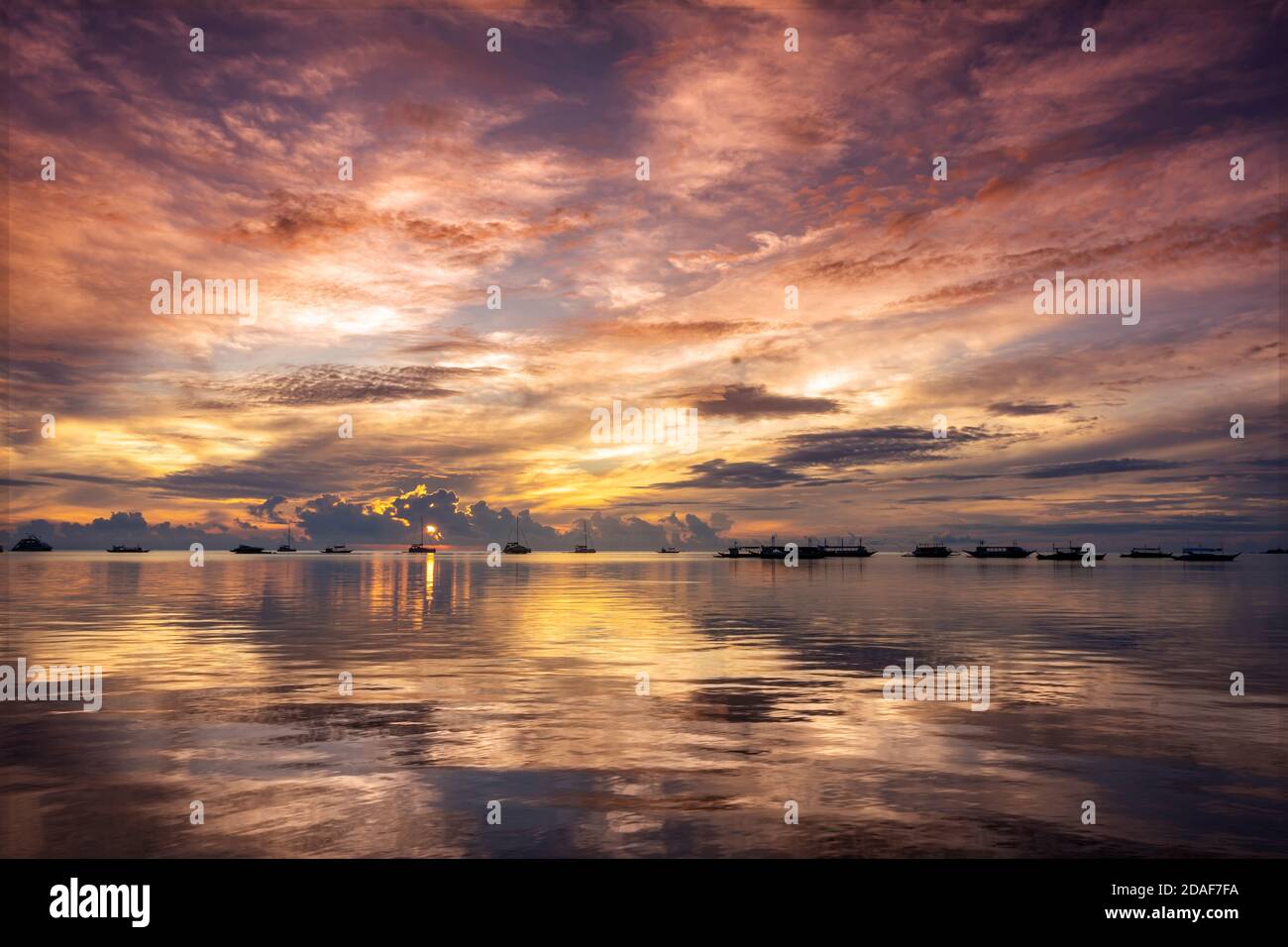 Beautiful sunrise in tropical Philippines Stock Photo - Alamy