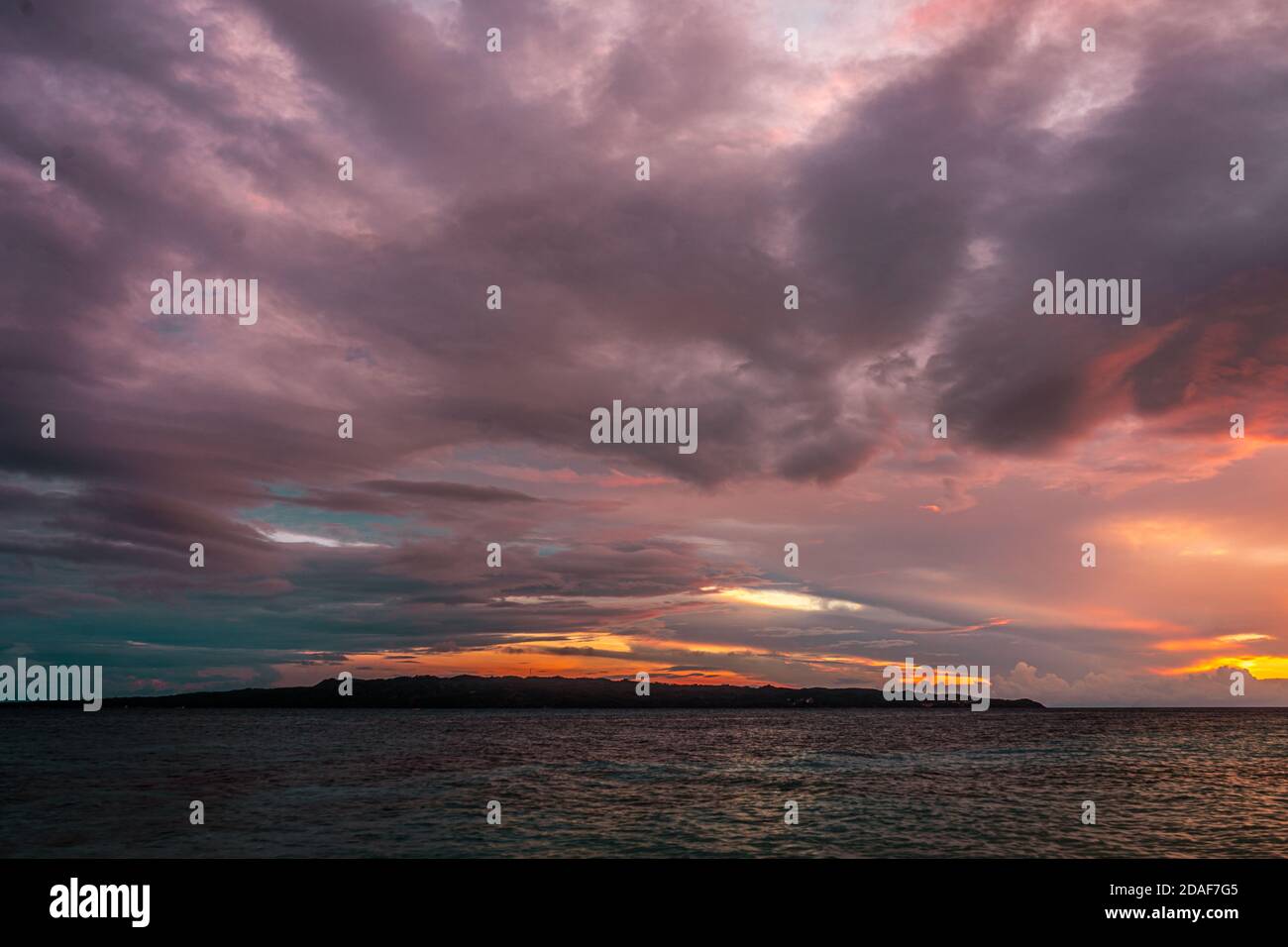 Beautiful sunrise in tropical Philippines Stock Photo - Alamy
