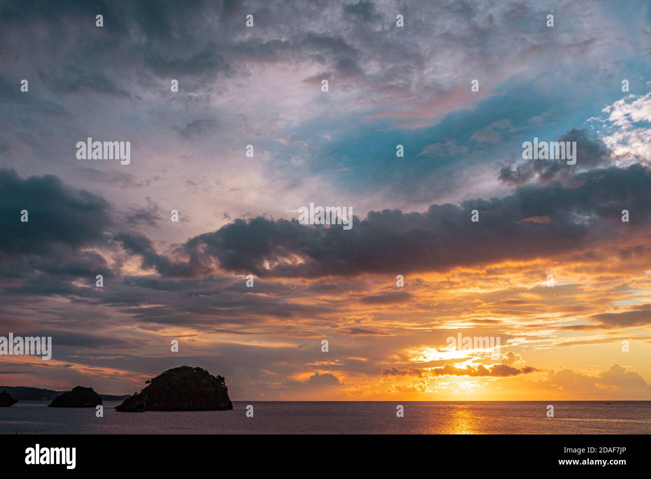 Beautiful sunrise in tropical Philippines Stock Photo - Alamy