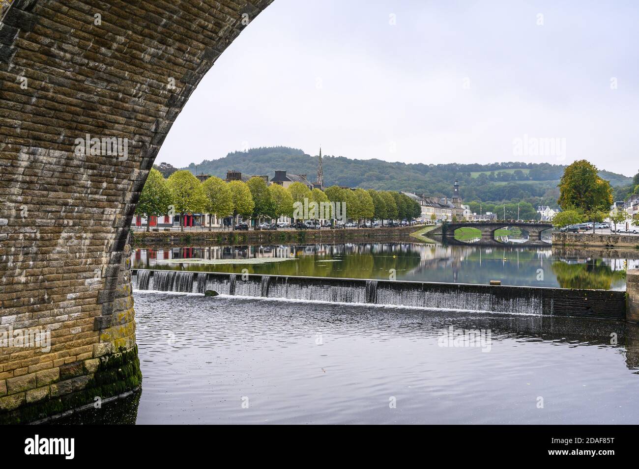 Waterfall under stone bridge hi-res stock photography and images - Alamy
