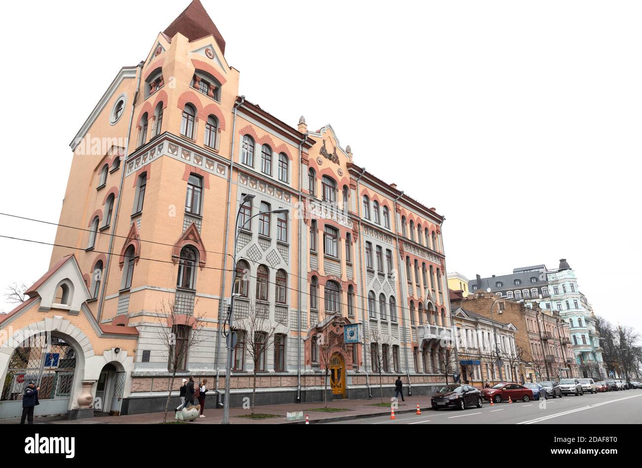 Kyiv, Ukraine - Nov. 16, 2019: The streets of Kyiv. Old and new ...