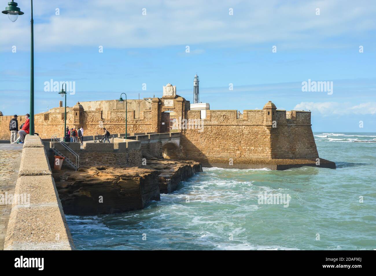 Fort in Cadiz. View of the Spanish city on the Atlantic coast Stock ...