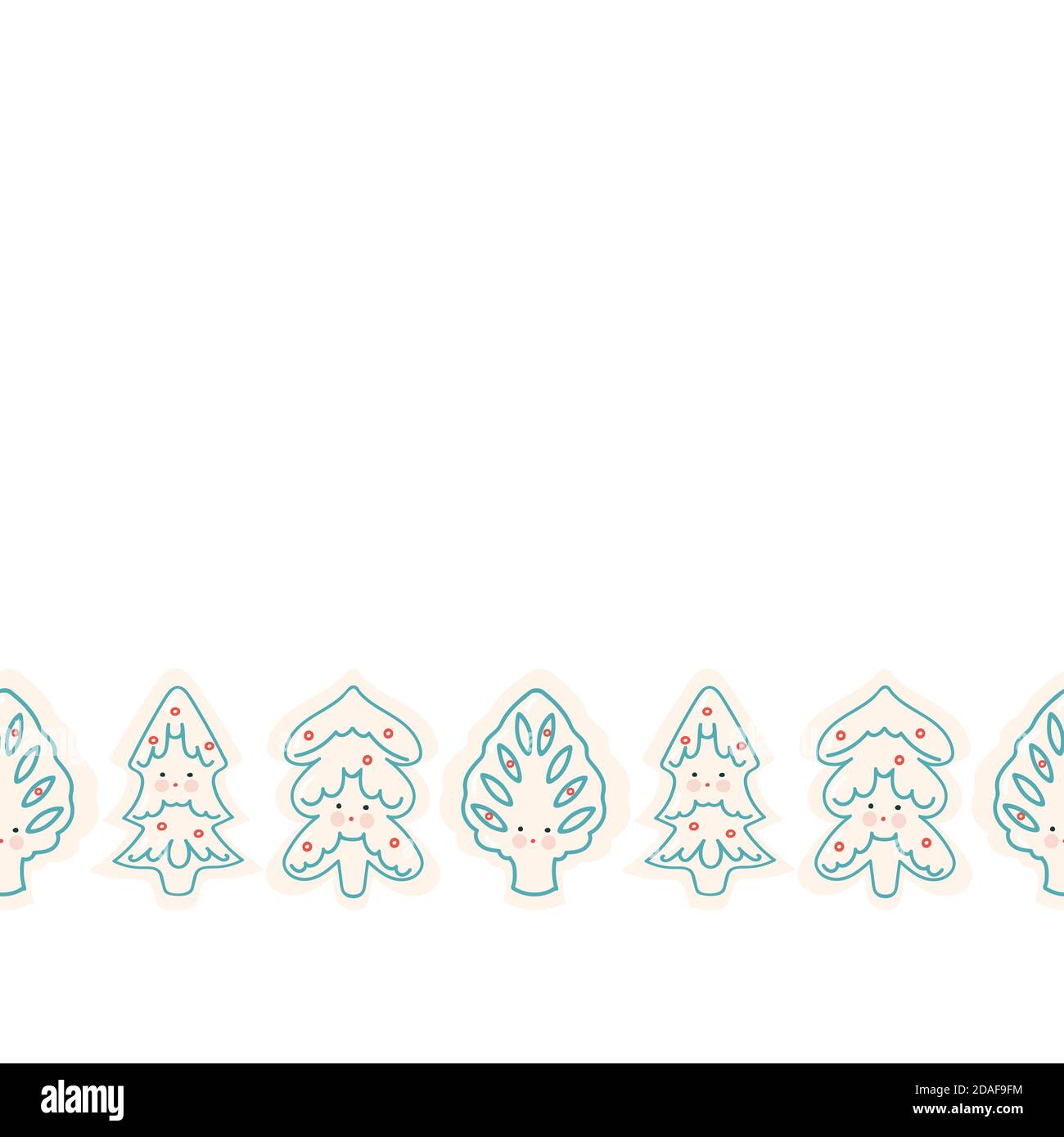 Cute Christmas Tree Borders