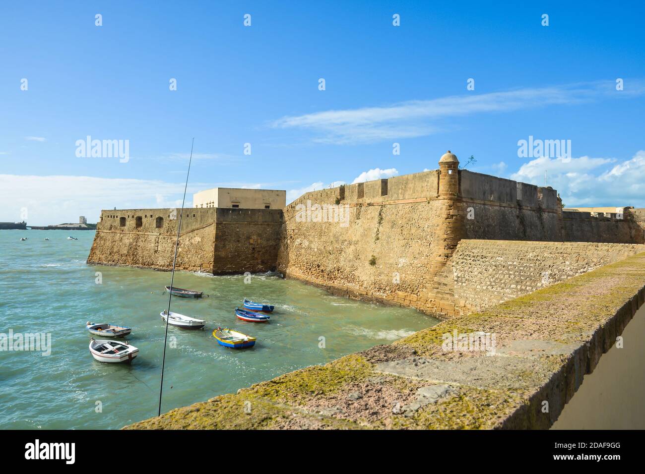 Fort in Cadiz. View of the Spanish city on the Atlantic coast Stock ...