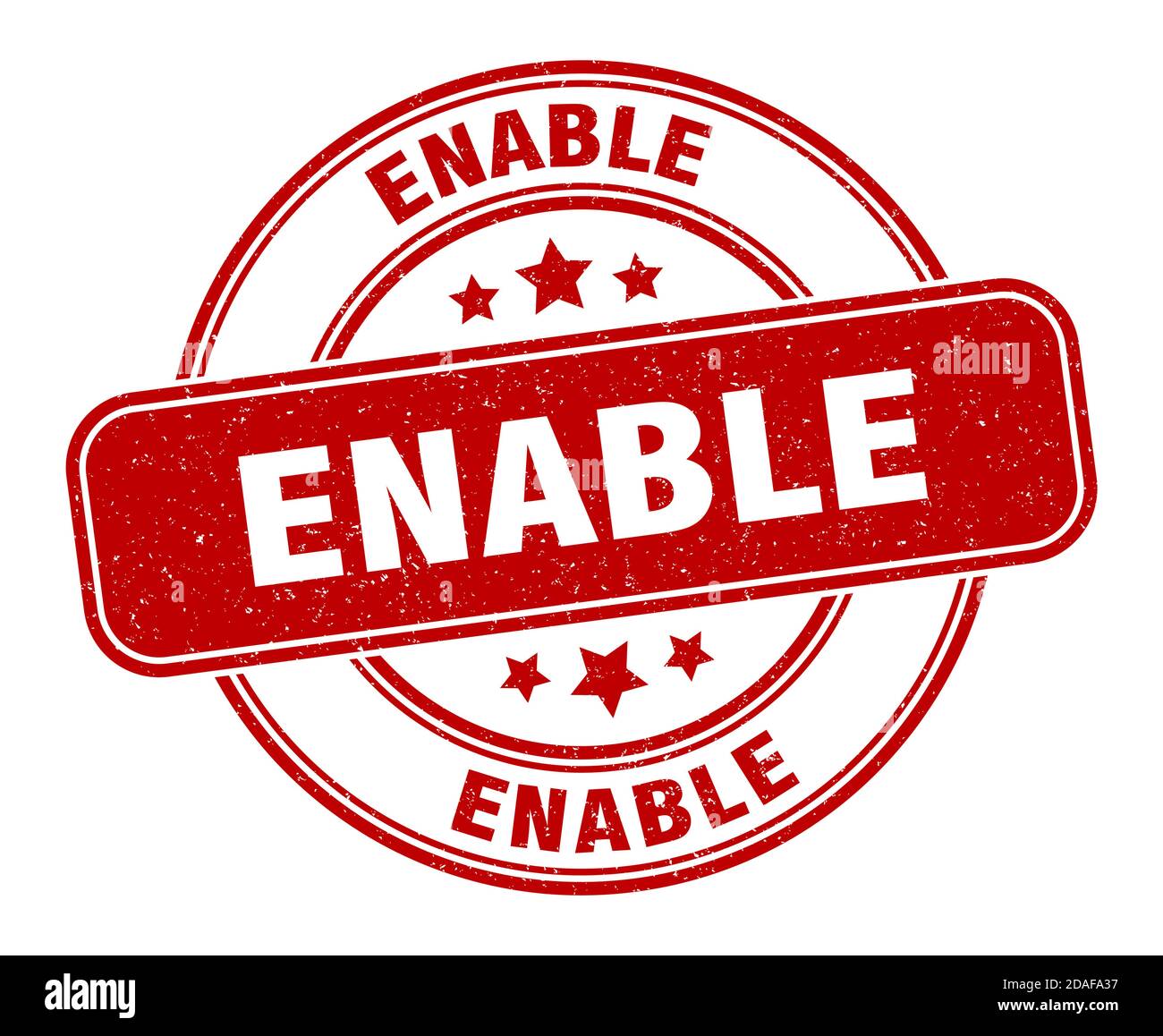 enable stamp. enable sign. round grunge label Stock Vector Image & Art ...
