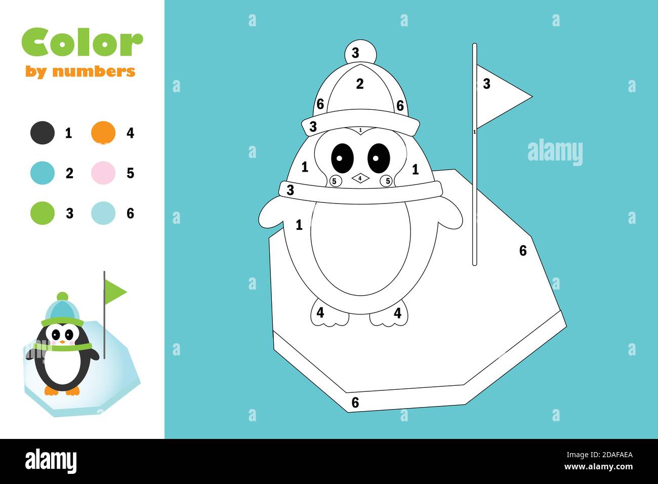 Penguin Color By Number
