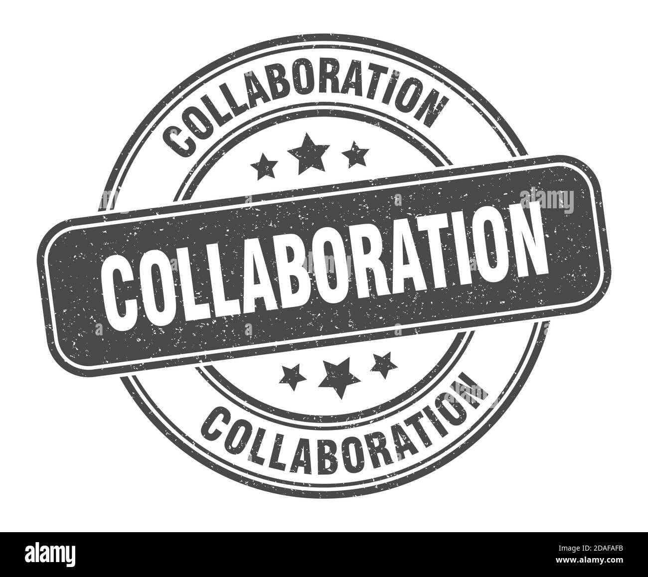 collaboration stamp. collaboration sign. round grunge label Stock ...