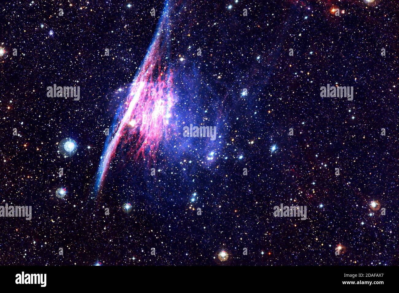 Nebula, cluster of stars in deep space. Science fiction art. Elements ...