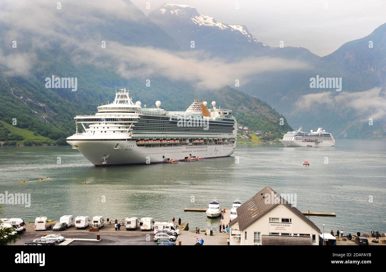 Cruise ships in Gerainger Fjord, Norway Stock Photo - Alamy