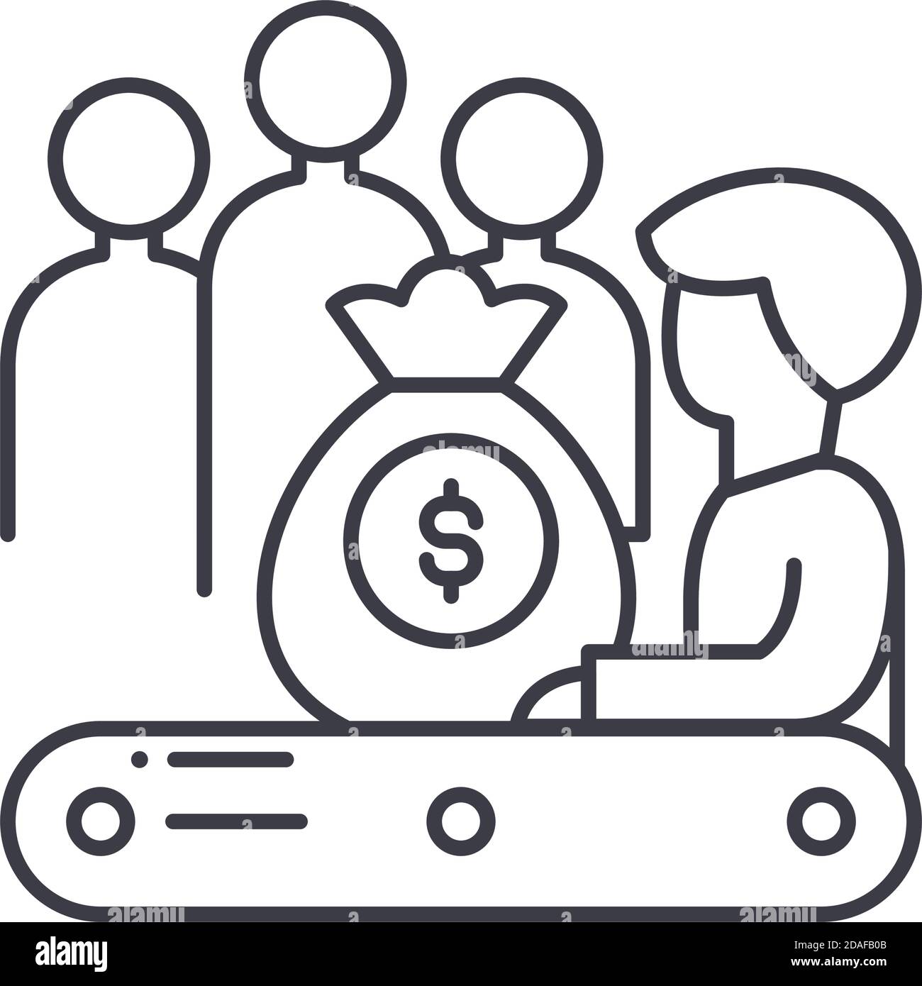 Benevolence icon, linear isolated illustration, thin line vector, web ...