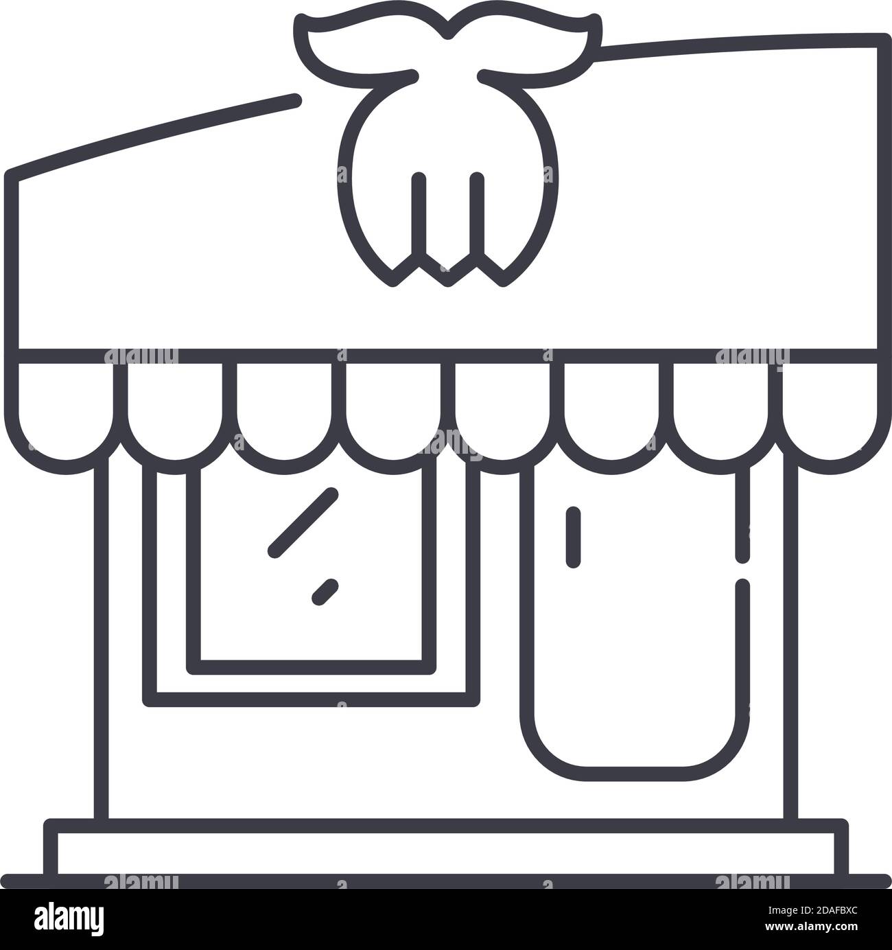 Barber shop image icon, linear isolated illustration, thin line vector ...