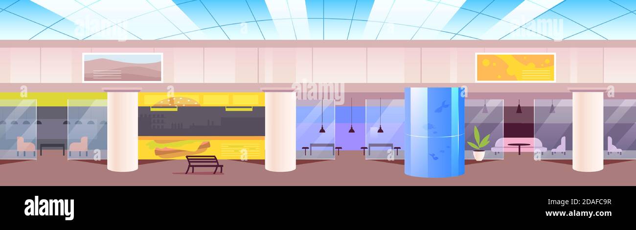Food court flat color vector illustration Stock Vector Image & Art - Alamy