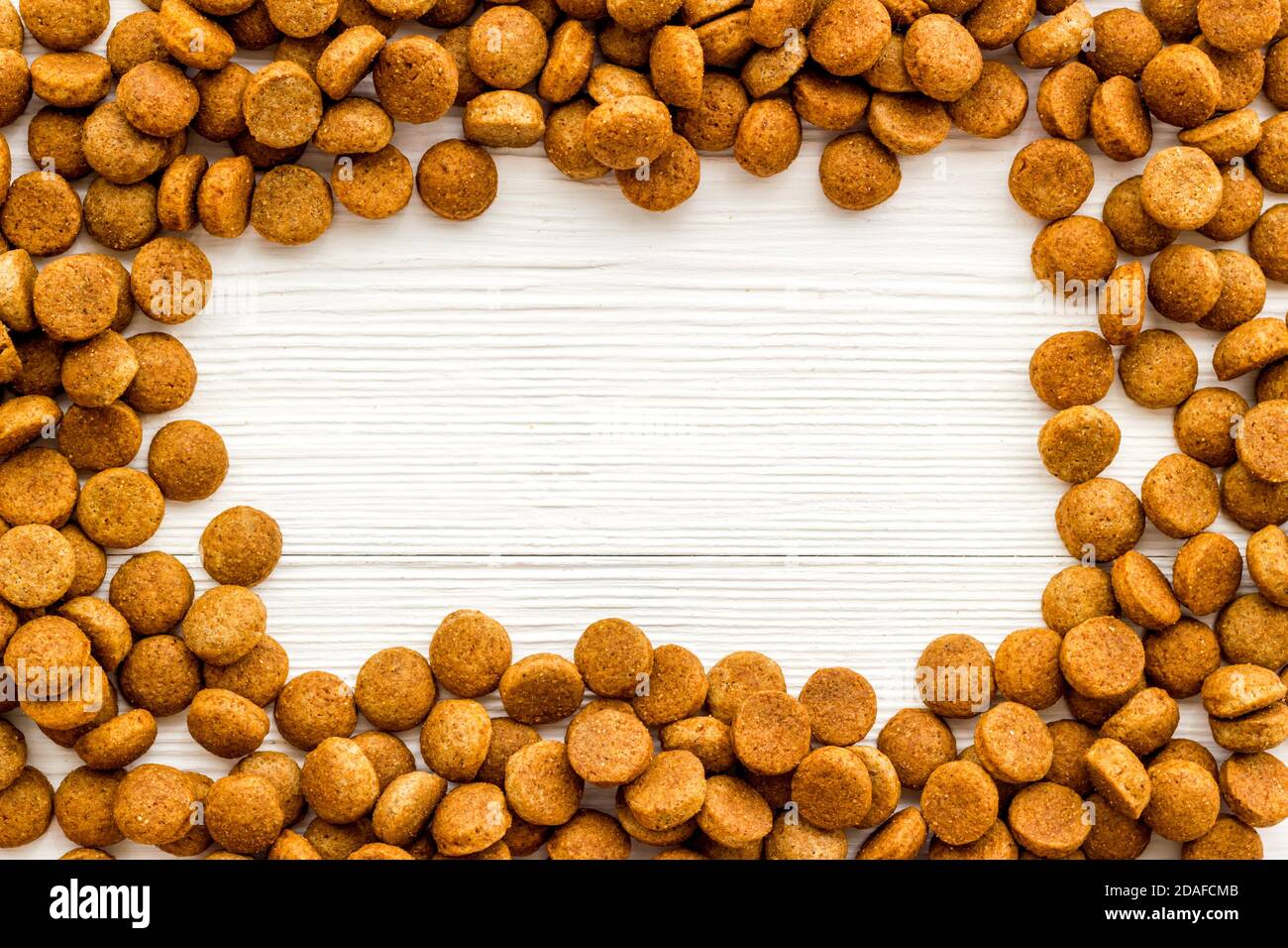 Frame of dog dry food, top view Stock Photo - Alamy