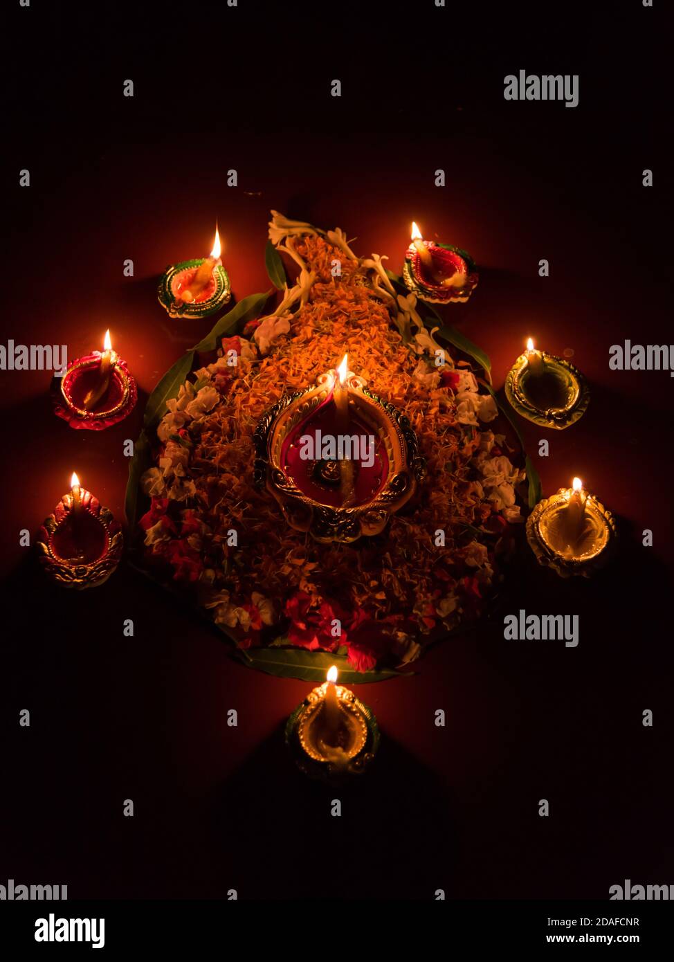 Top view of diya lamp hi-res stock photography and images - Alamy