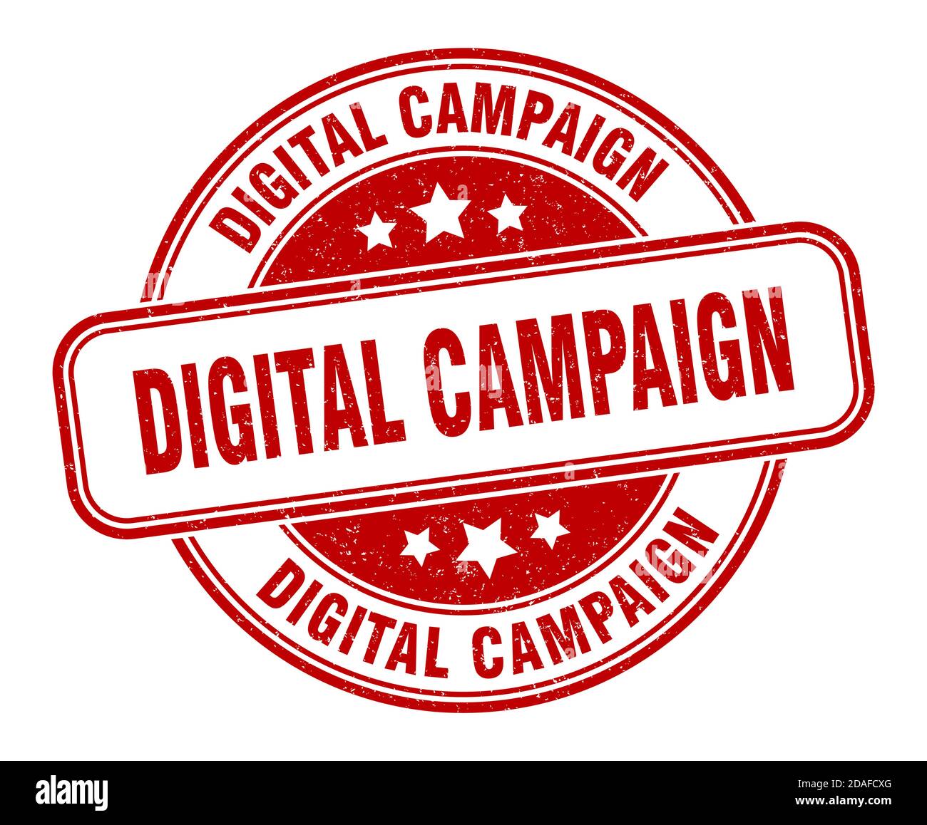digital campaign stamp. digital campaign sign. round grunge label Stock ...