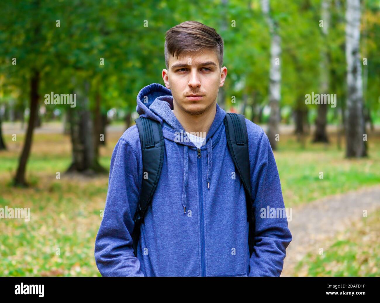 Sad young man portrait hi-res stock photography and images - Alamy