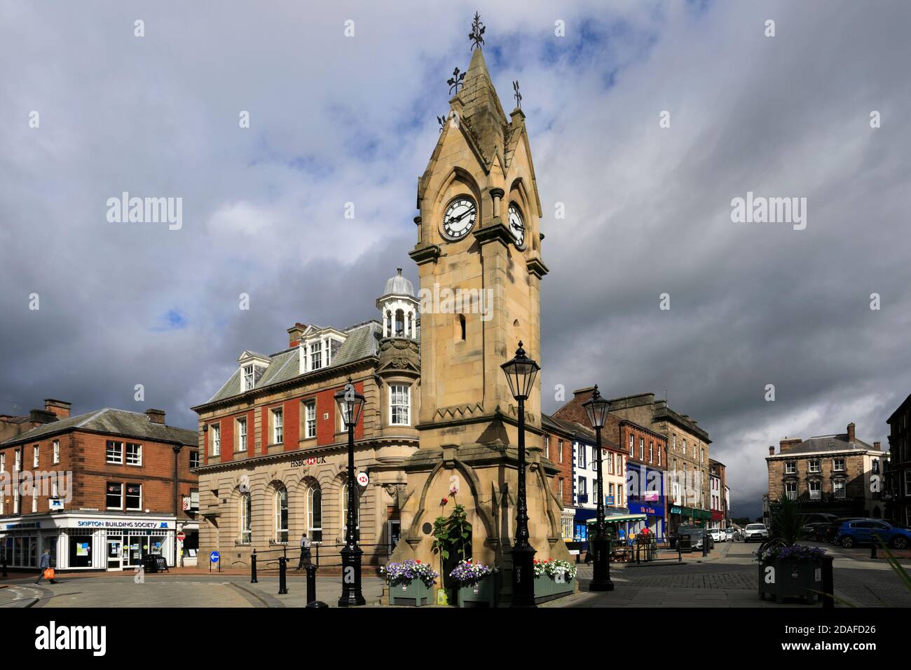 The Clock Tower and Musgrave Monument, Market Square, Penrith town ...