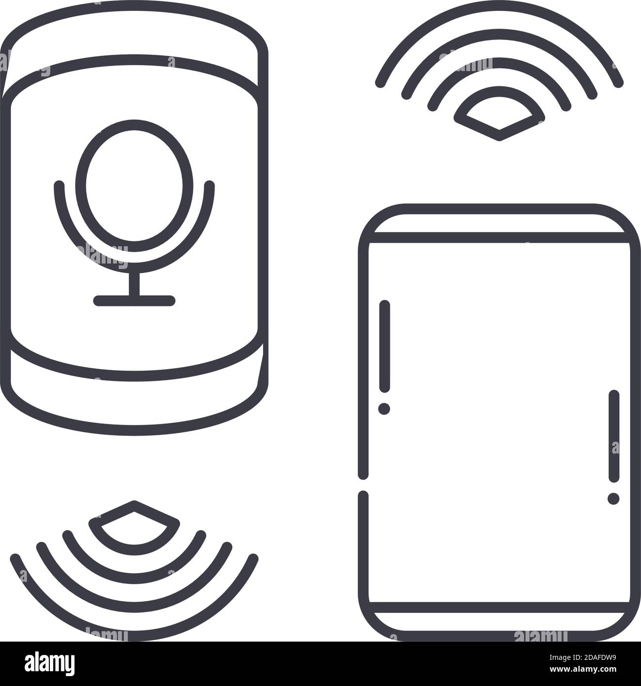 Bluetooth icon, linear isolated illustration, thin line vector, web ...