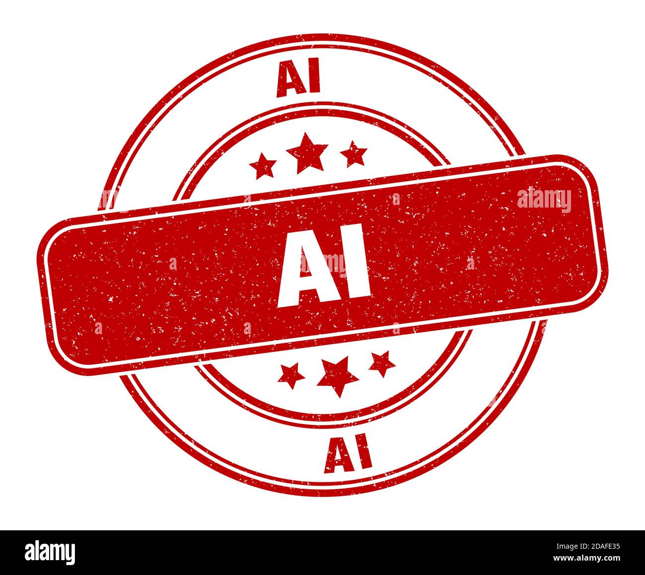 ai stamp. ai sign. round grunge label Stock Vector Image & Art - Alamy