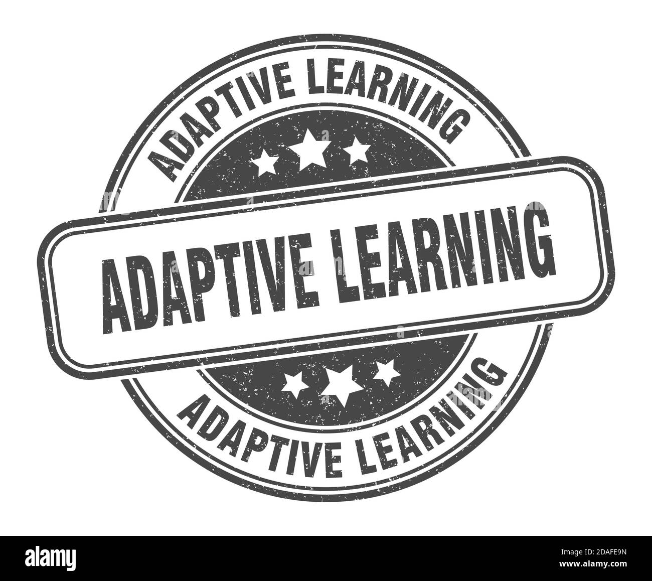 adaptive learning stamp. adaptive learning sign. round grunge label ...