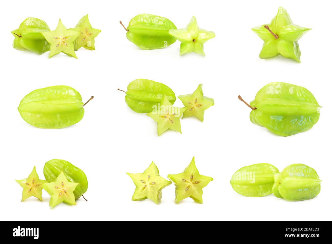 Set of starfruit isolated on a white background cutout Stock Photo - Alamy