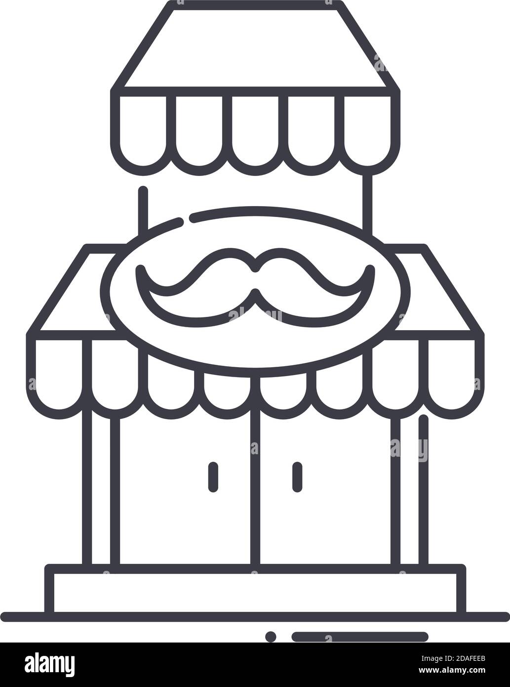 Barber shop icon, linear isolated illustration, thin line vector, web ...