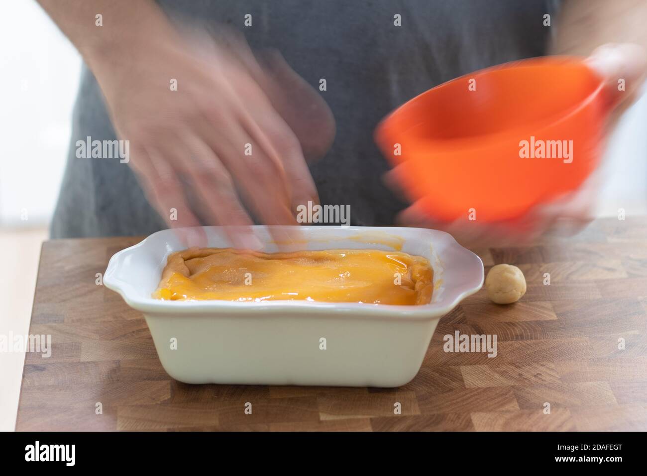 cooking a savory pie, empadao brazilian traditional food Stock Photo ...
