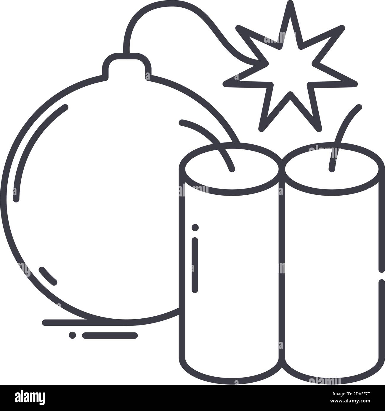 Blast icon, linear isolated illustration, thin line vector, web design ...