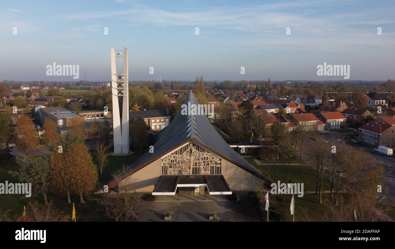 St Pieterskerk in Kuurne Stock Photo - Alamy