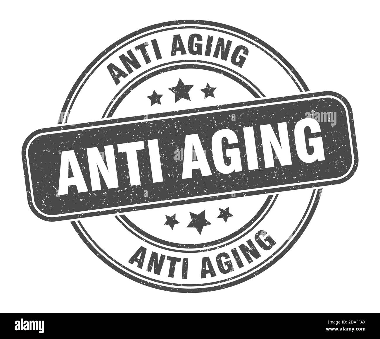 anti aging stamp. anti aging sign. round grunge label Stock Vector ...