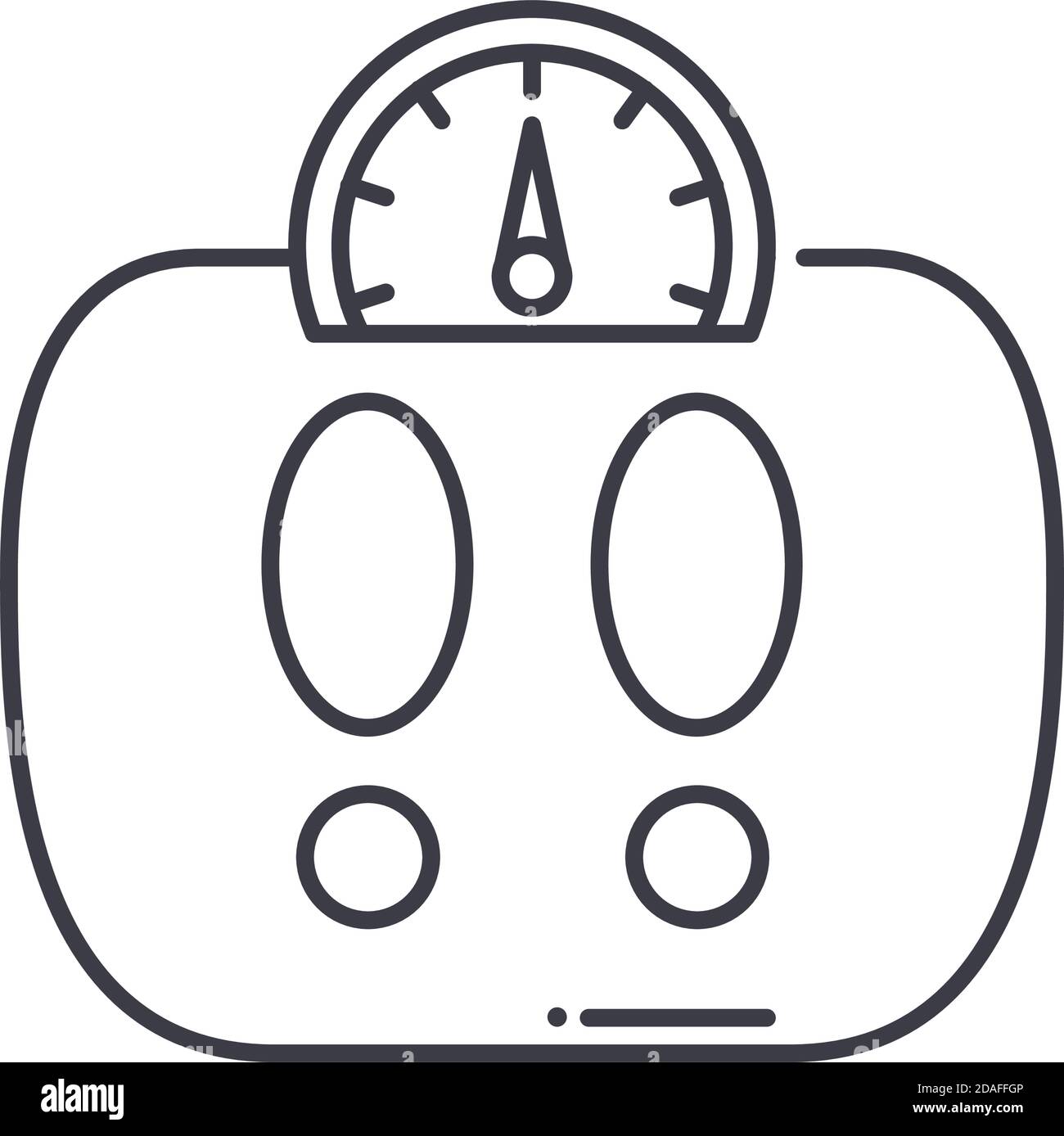 Bmi research icon, linear isolated illustration, thin line vector, web ...