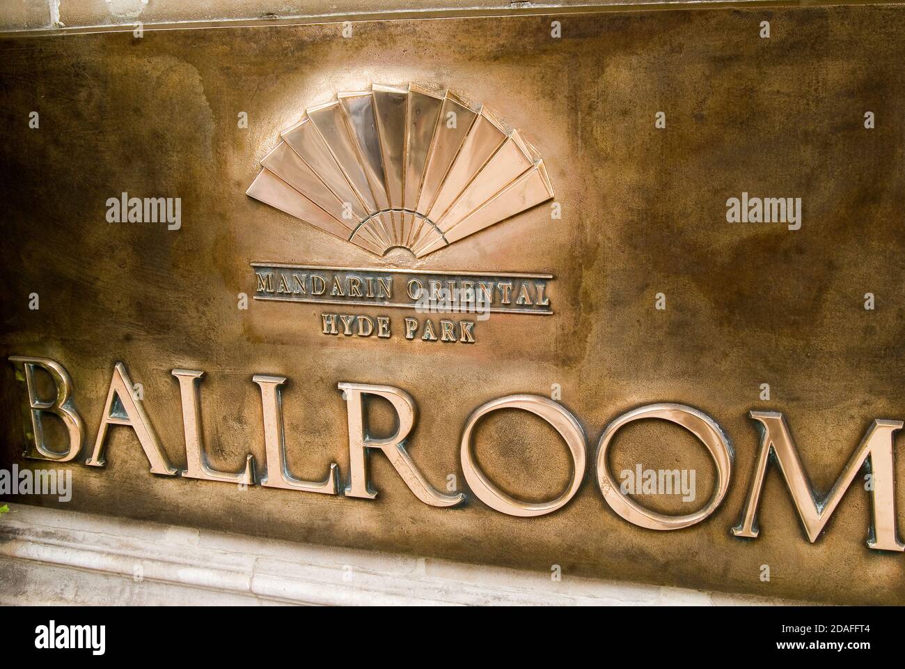 Mandarin Oriental Hyde Park Ballroom Plaque Stock Photo - Alamy