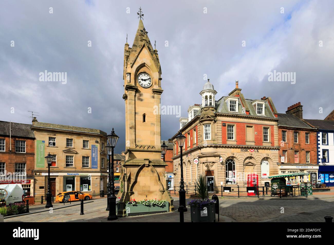 The Clock Tower and Musgrave Monument, Market Square, Penrith town ...