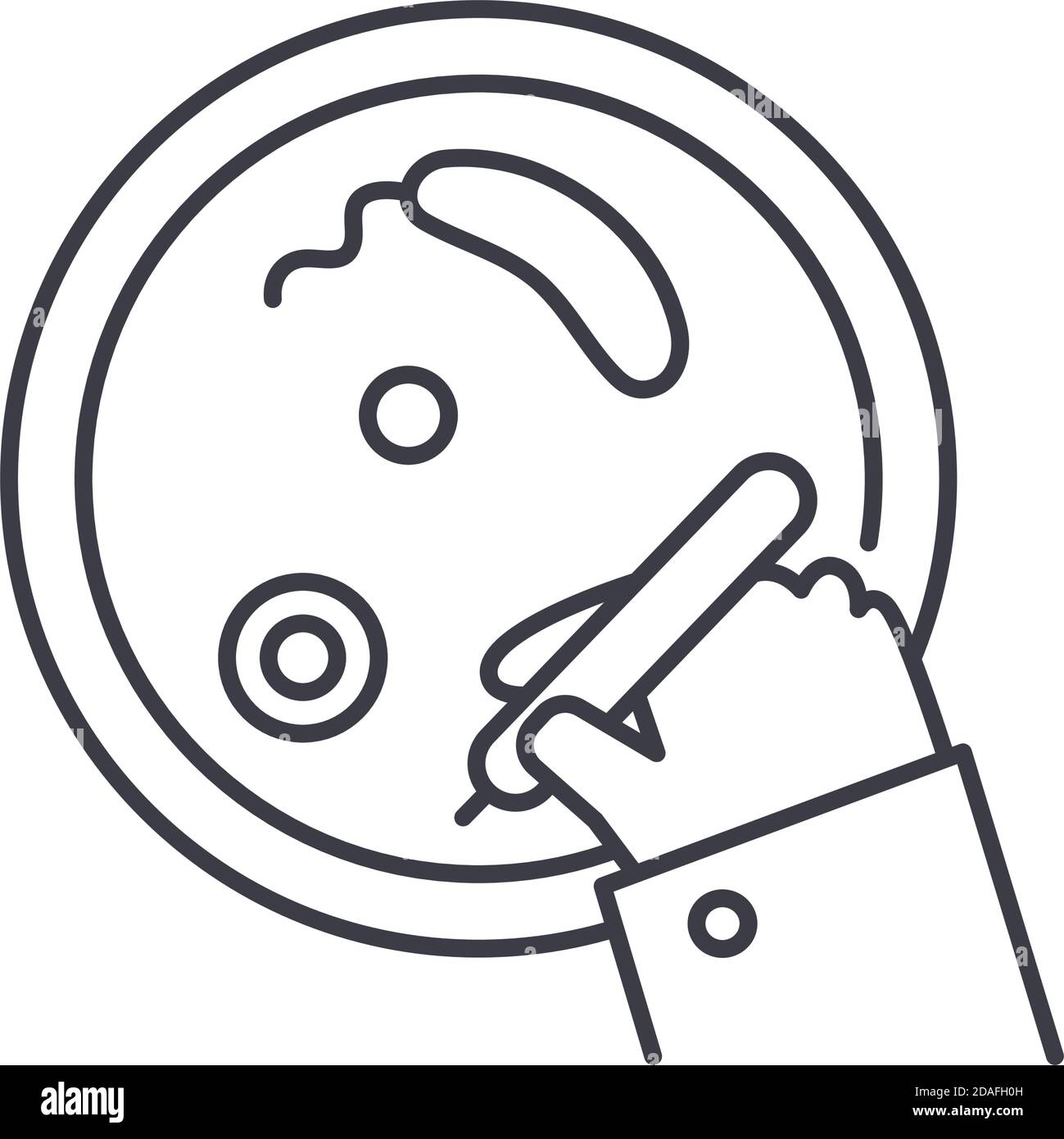 Biological analysis icon, linear isolated illustration, thin line ...