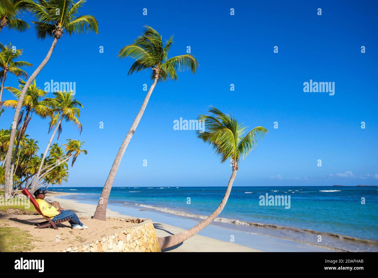 Dominican Republic, Samana Peninsula, Las Terrenas, Playa Bonita Stock ...