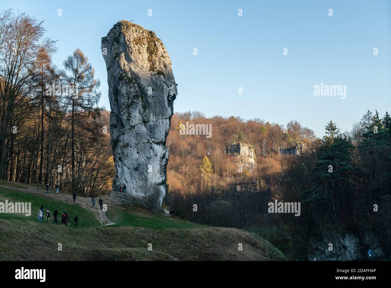 Hercules's mace in Pieskowa Skala Castle in autumn, fall seasonat the ...