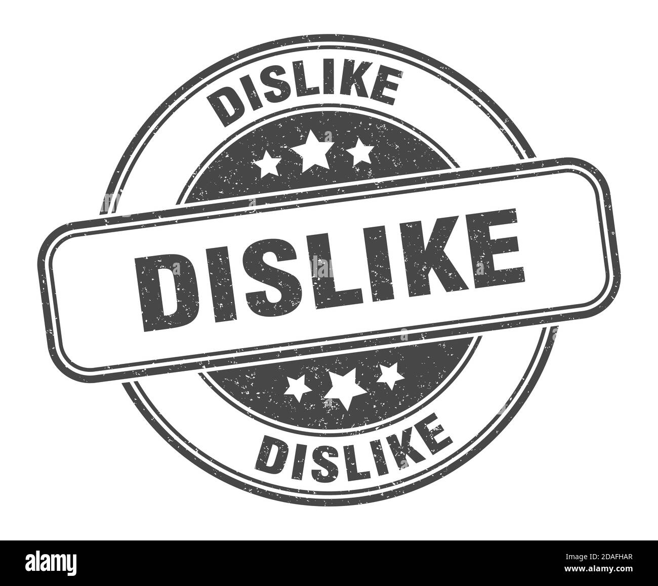 dislike stamp. dislike sign. round grunge label Stock Vector Image ...