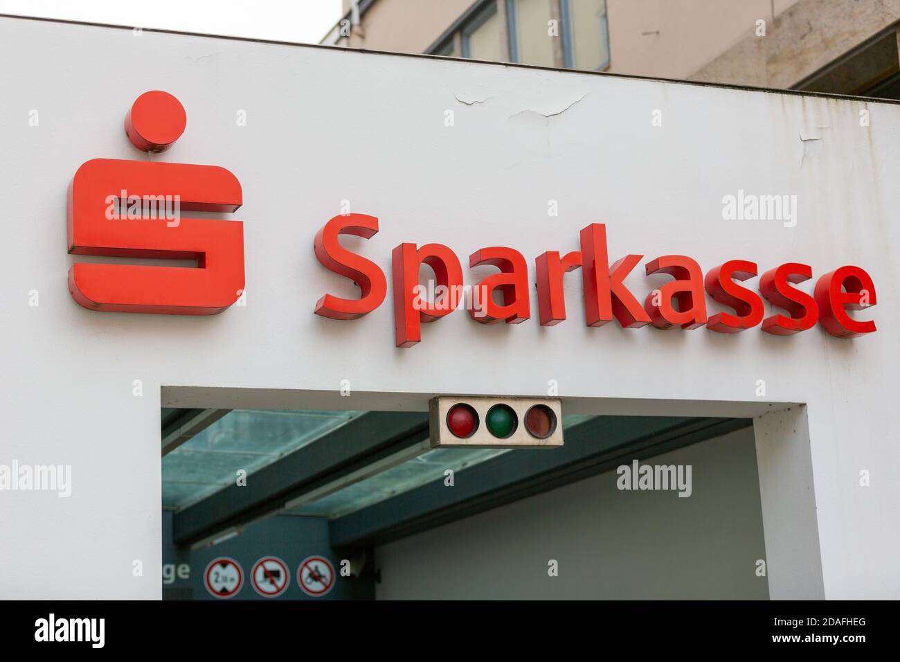 PASSAU / GERMANY - NOVEMBER 8, 2020: Branch logo of german Sparkasse ...