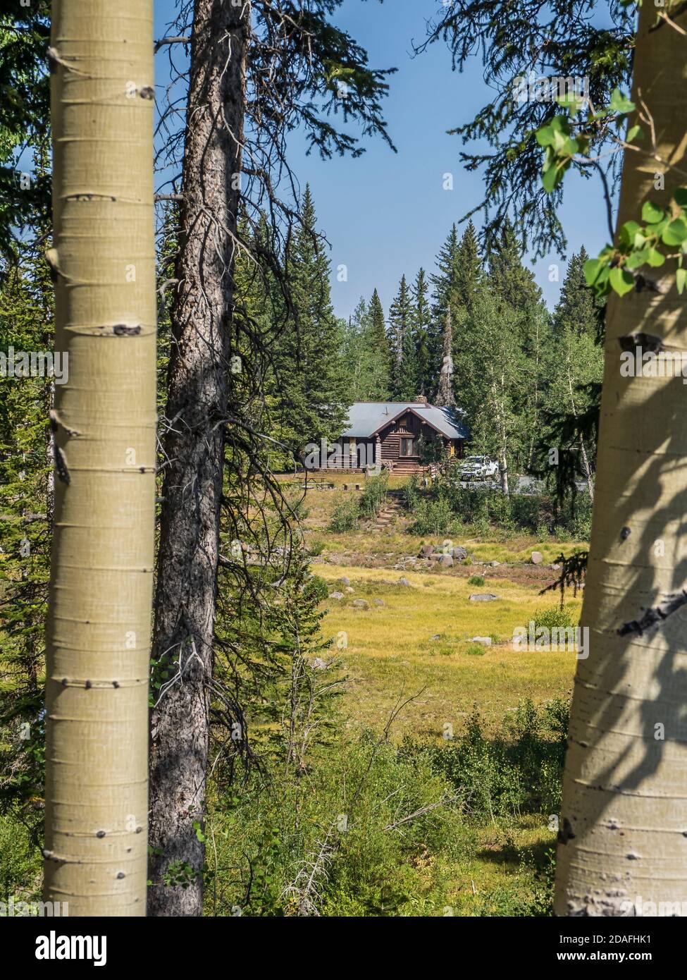 Old ranger station near Mesa Lakes, West Bench Trail, Grand Mesa ...