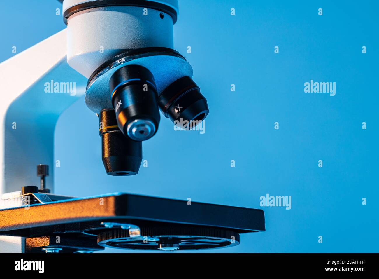 Photo of a professional microscope in laboratory close up Stock Photo ...