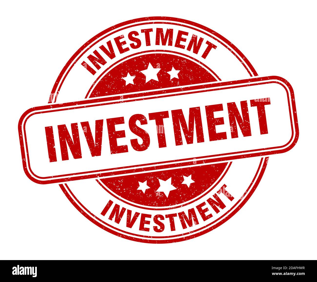 investment stamp. investment sign. round grunge label Stock Vector ...