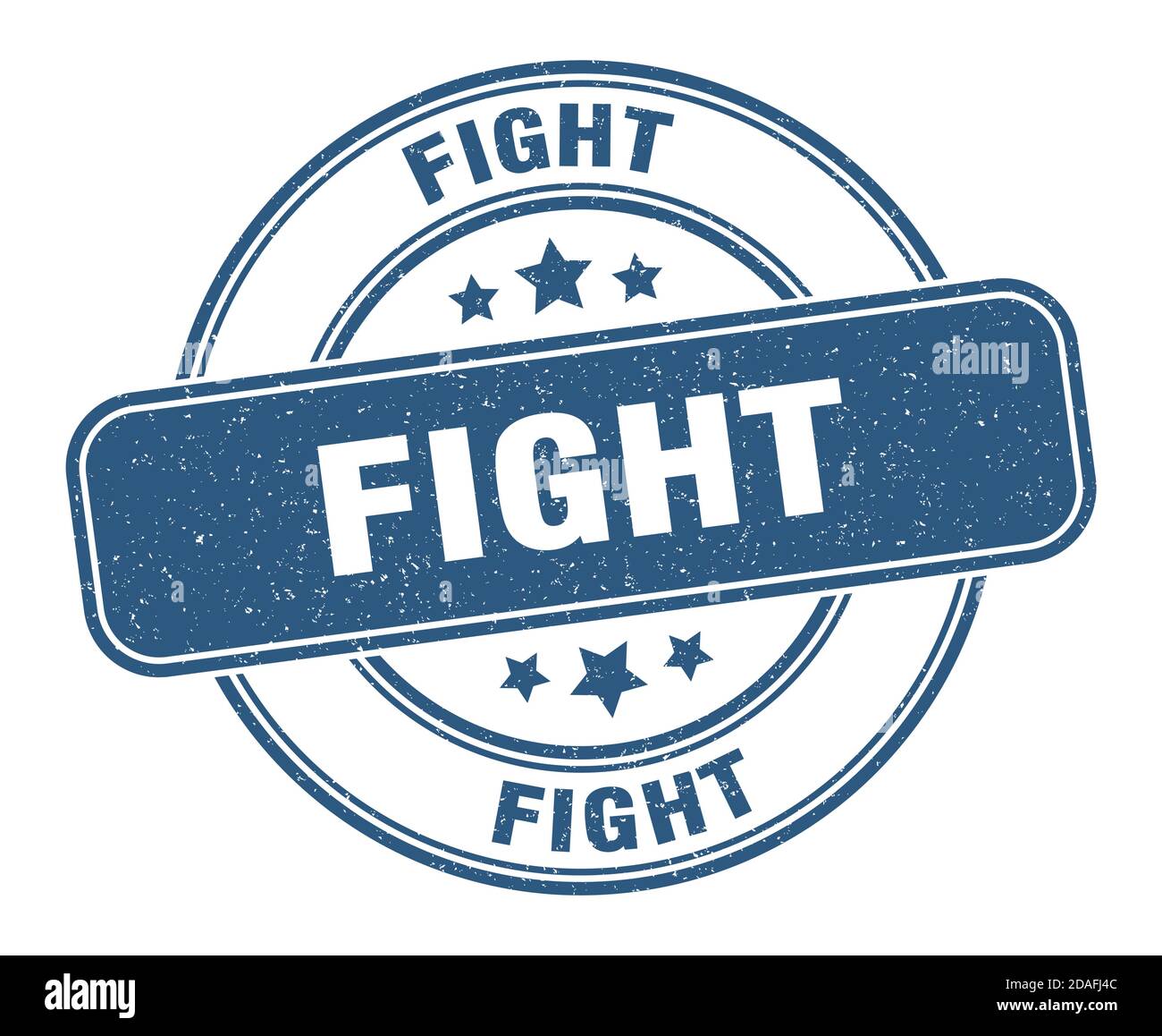 fight stamp. fight sign. round grunge label Stock Vector Image & Art ...
