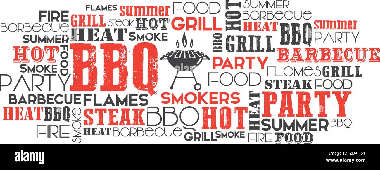Barbecue grill text word cloud Stock Vector Images - Alamy