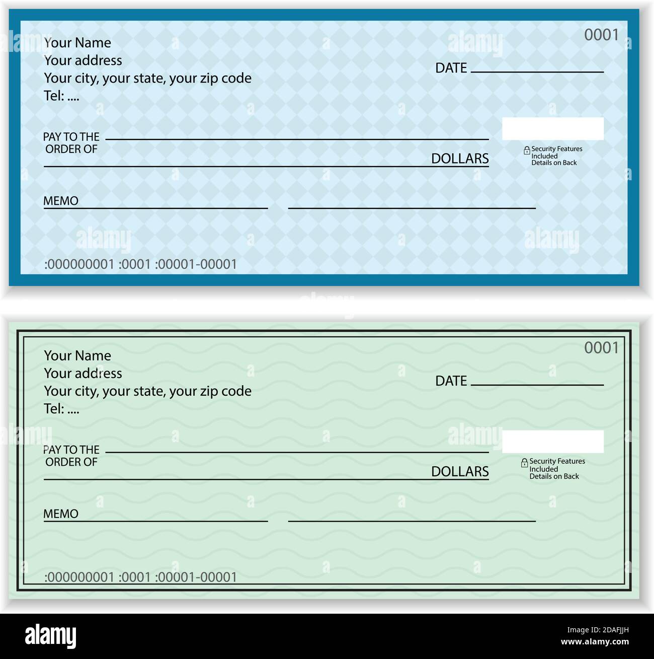 Bank check vector vectors hi-res stock photography and images - Alamy