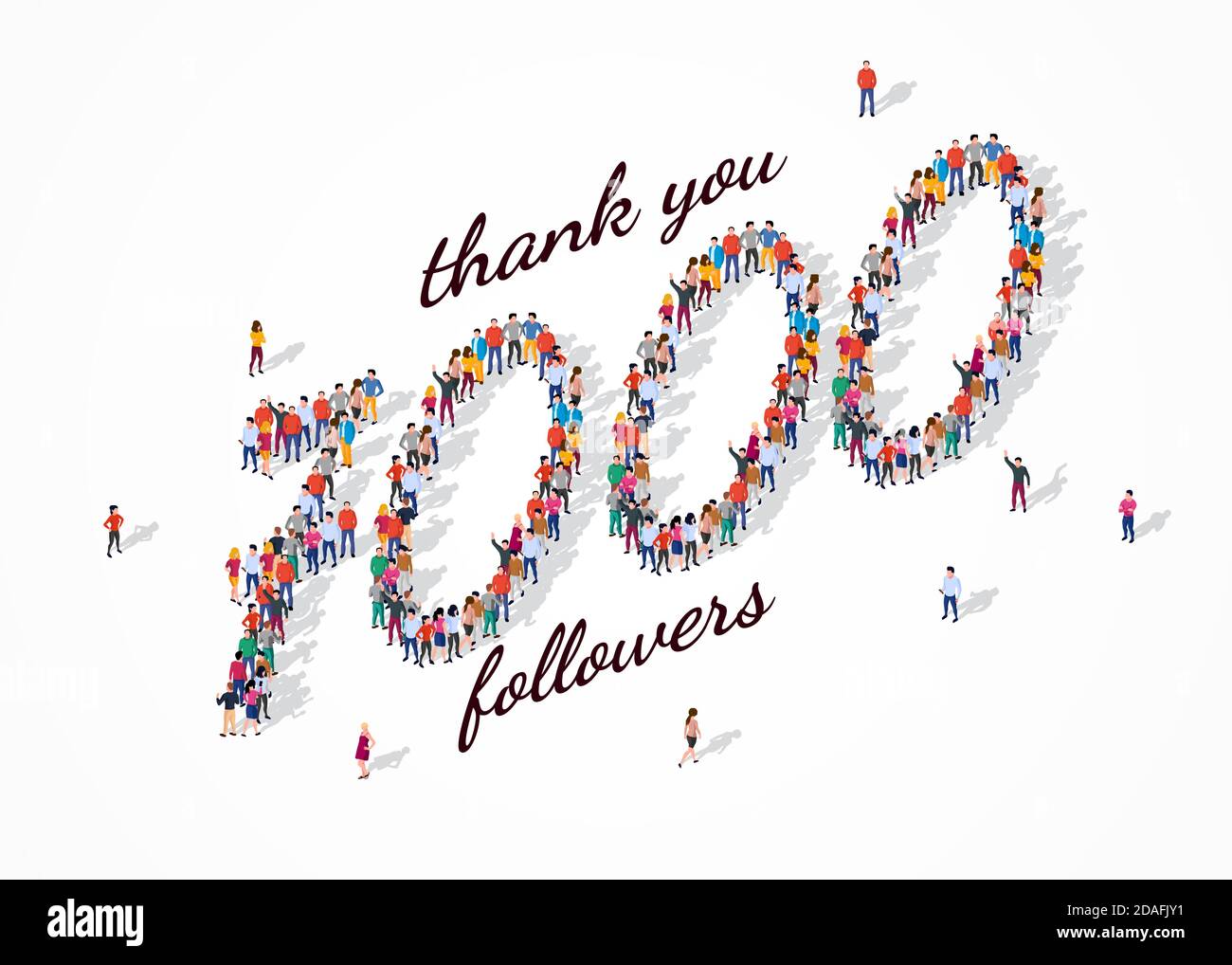 7K Followers. Group of business people are gathered together in the ...