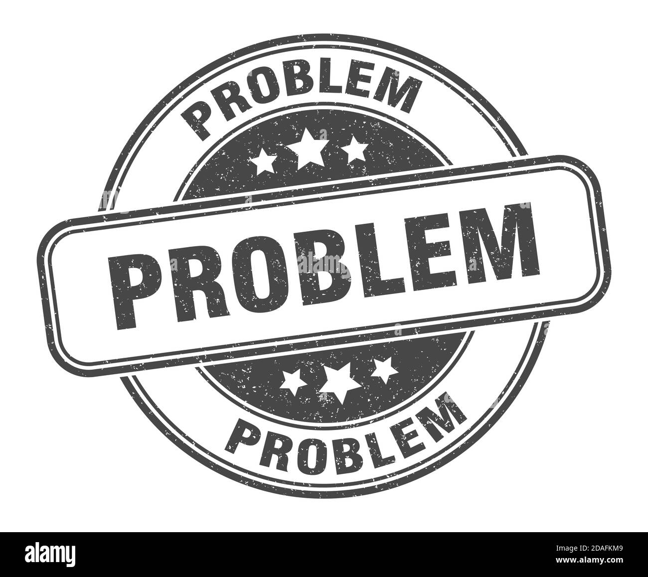 problem stamp. problem sign. round grunge label Stock Vector Image ...
