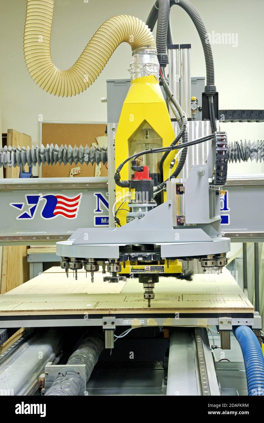 A horizontal multi-axis router in machine shop Stock Photo - Alamy
