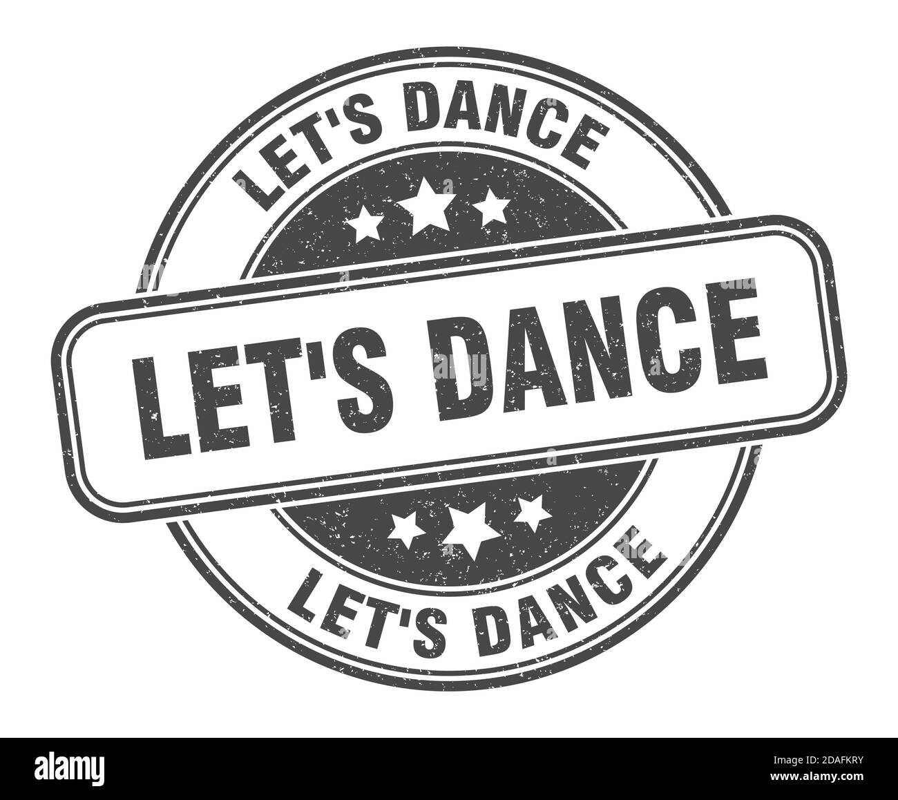 let's dance stamp. let's dance sign. round grunge label Stock Vector ...